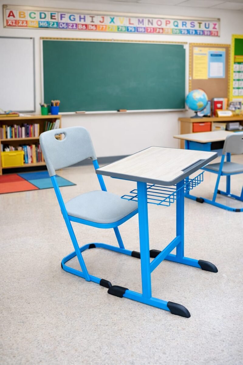 Edukraftz Modular Single Student Desk & Chair | School Furniture Trivandrum